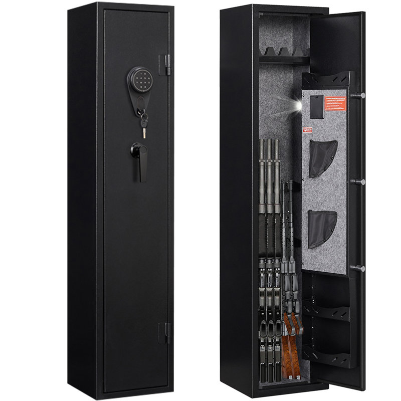 Kaer 4-5 Gun Safe for Home Rifle and Pistols,Gun Cabinet with Removable Shelf & Reviews | Wayfair
